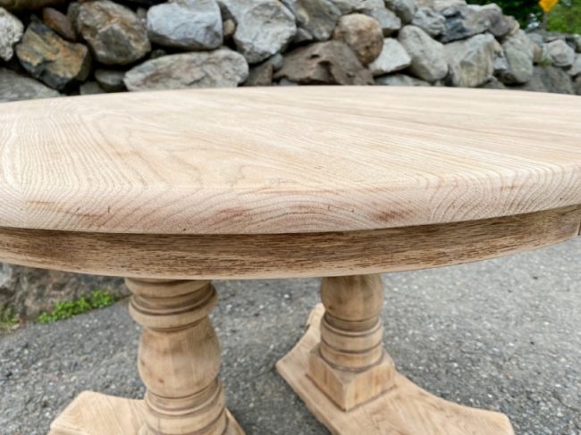 Refinished Natural Oak Dining Table | Entri Ways