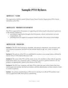 Sample PTO Bylaws | Entri Ways